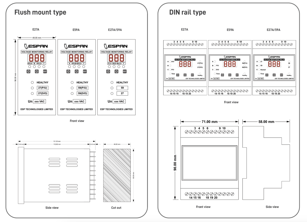 Digital AC Voltage Monitoring Relay - ESPOWER
